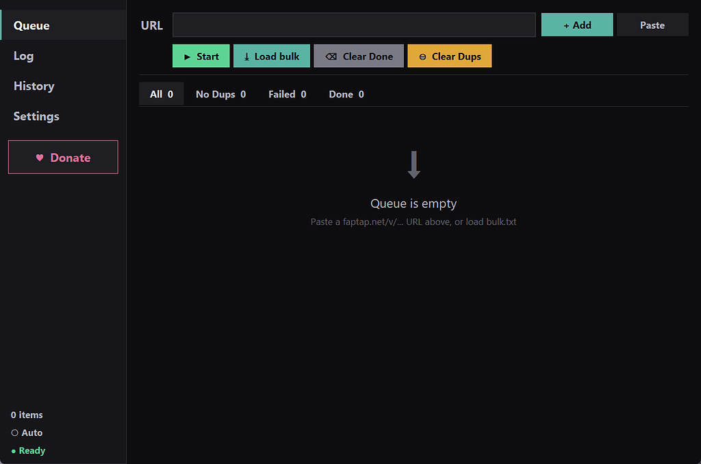 FapTap Downloader — queue-based downloader with clipboard auto-add ...